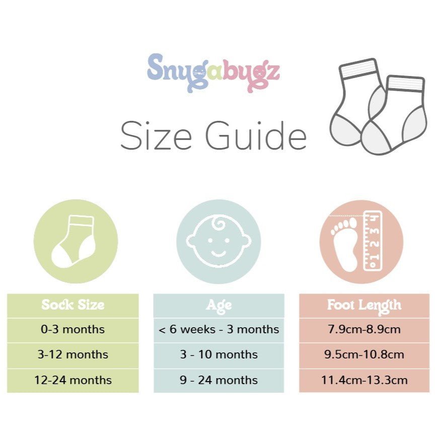 Snugabugz Baby Socks That Stay On With Non Slip Soles Blue Stripe 3 Pack